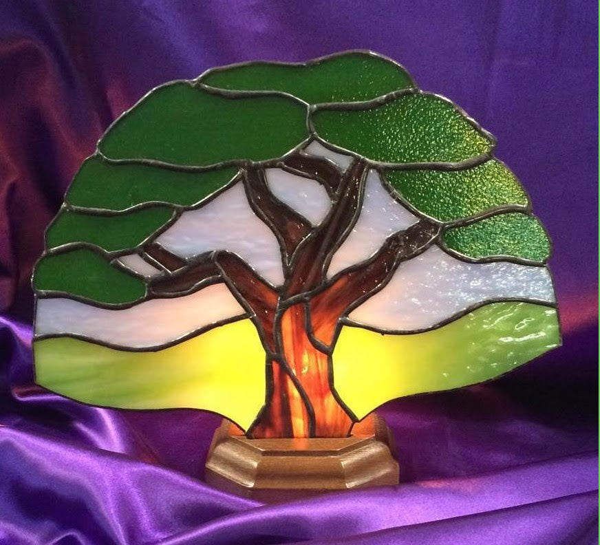 Fan Lamp, Stained Glass – Stained Glass Crafters Workbench